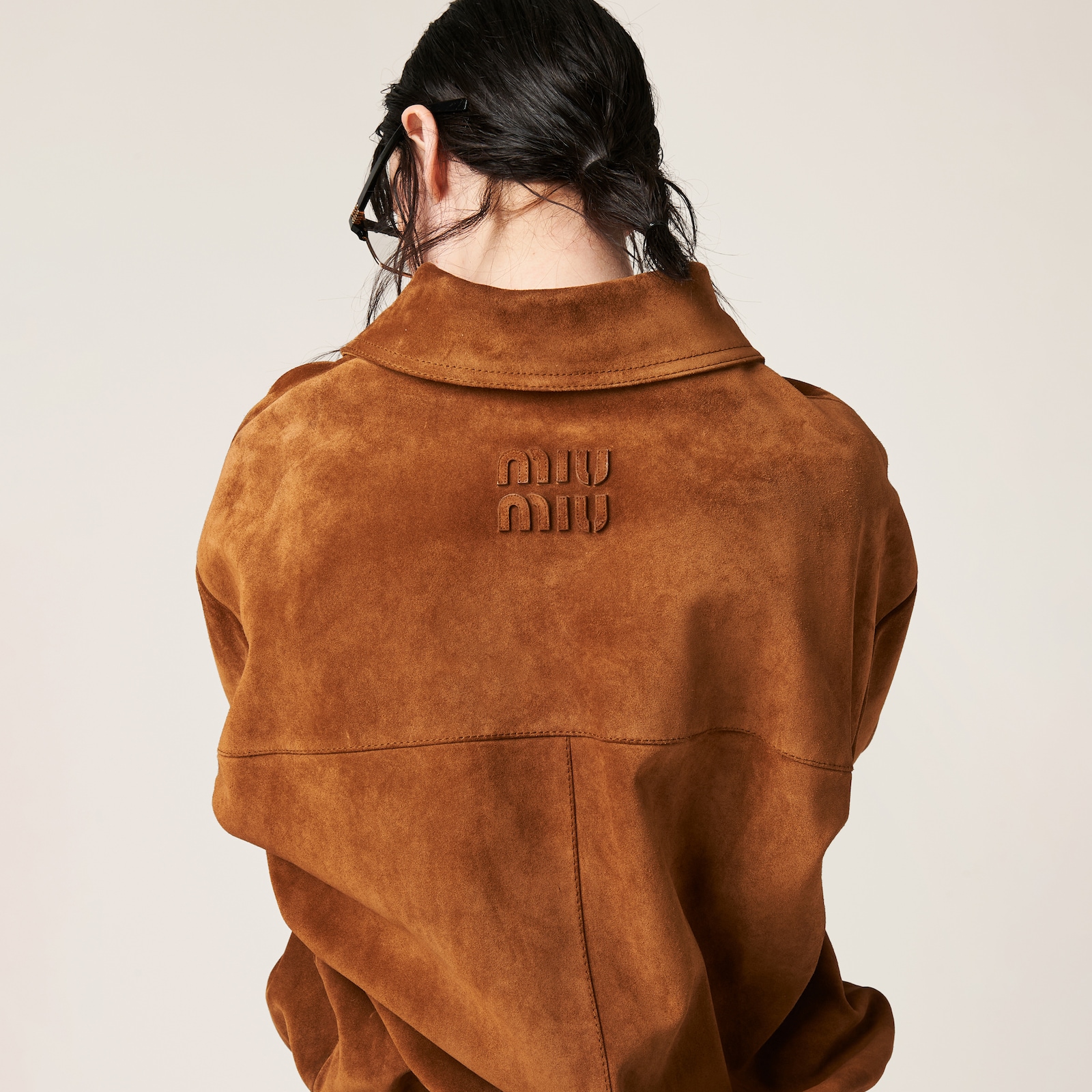 Cinnamon Suede Jacket | Miu Miu - United States