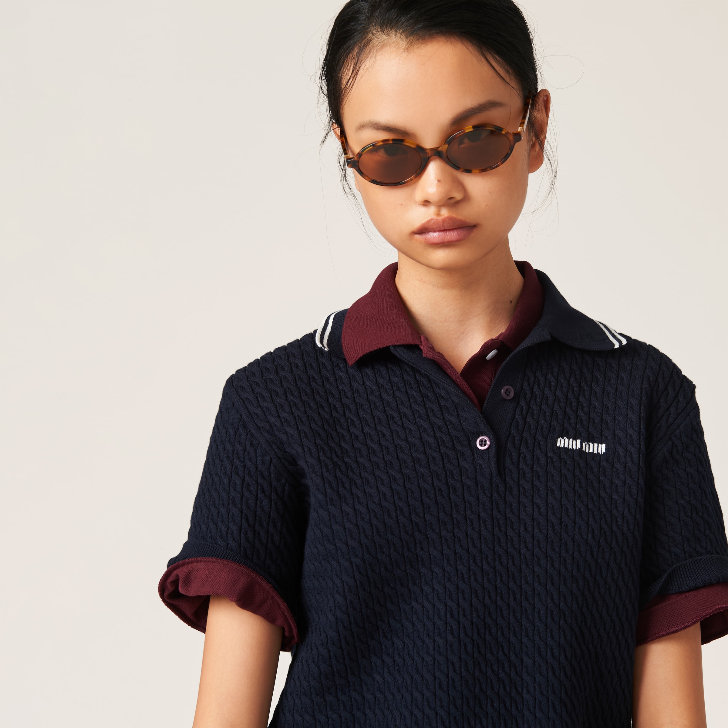 Camel Beige Lenses Miu Regard Sunglasses | Miu Miu