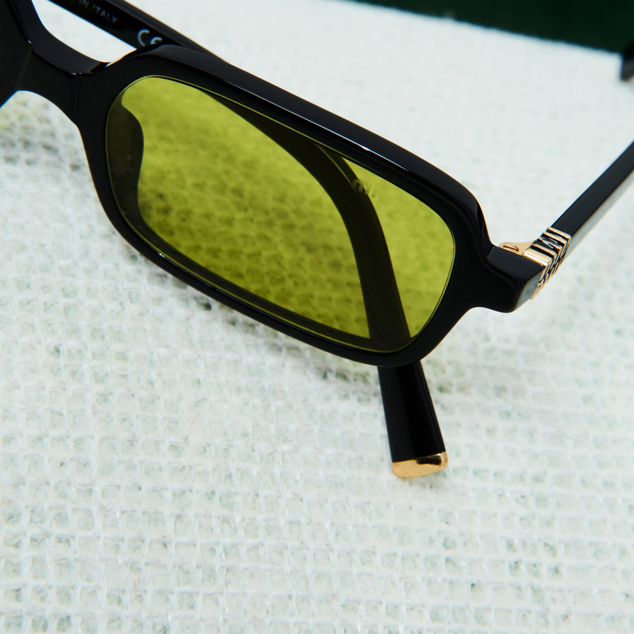 Acid Yellow Lenses Miu Regard Sunglasses | Miu Miu