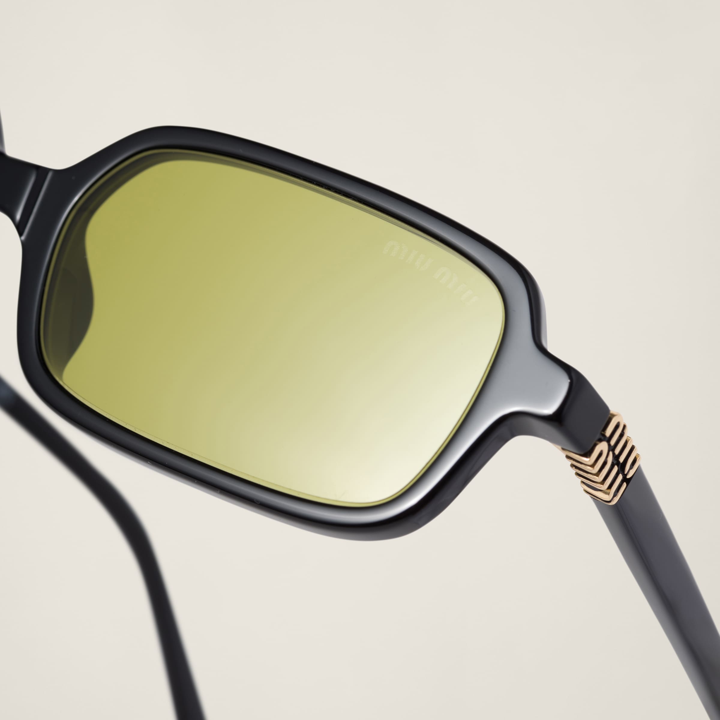 Acid Yellow Lenses Miu Regard Sunglasses | Miu Miu