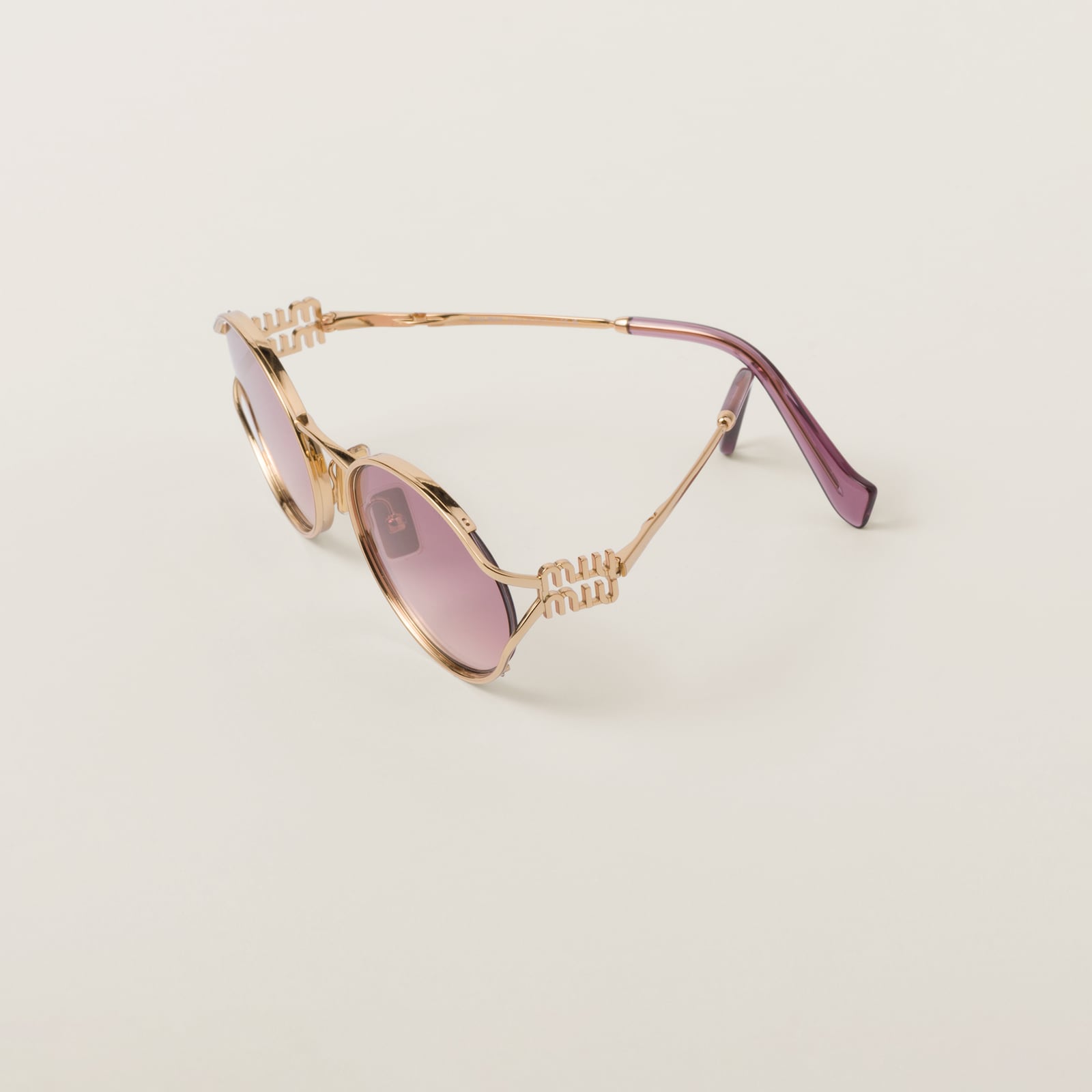 Pink Beg Shaded Lenses Miu Miu Logo Sunglasses | Miu Miu