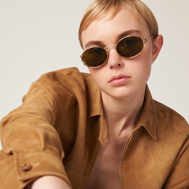 Loden Lenses Miu Miu Logo Sunglasses | Miu Miu