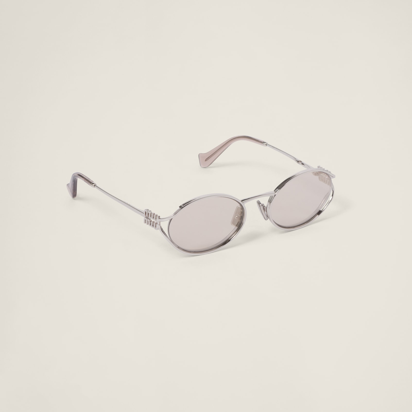 Light Gold Lenses Miu Miu Logo Sunglasses | Miu Miu