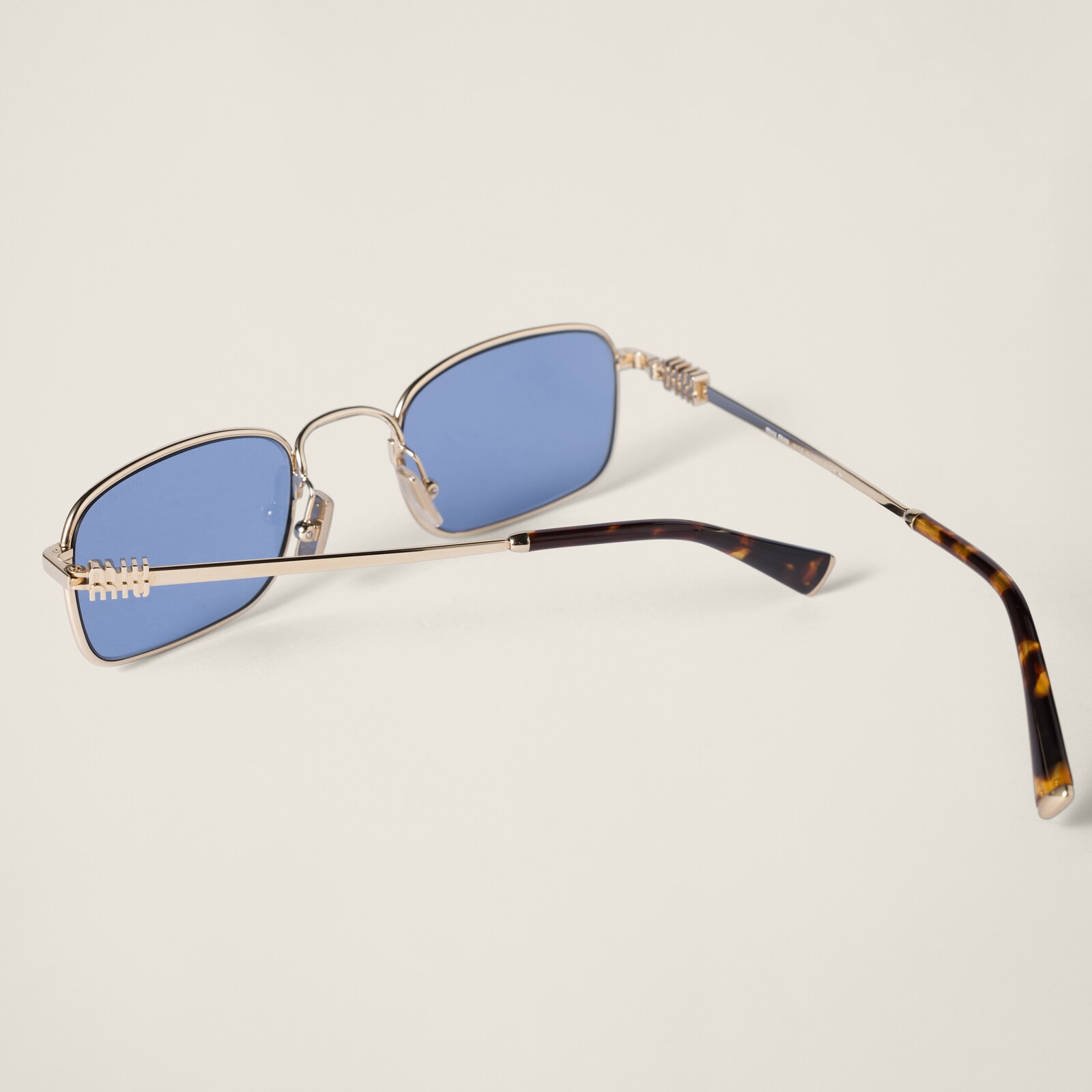 Indigo Lenses Miu Miu Logo Sunglasses | Miu Miu