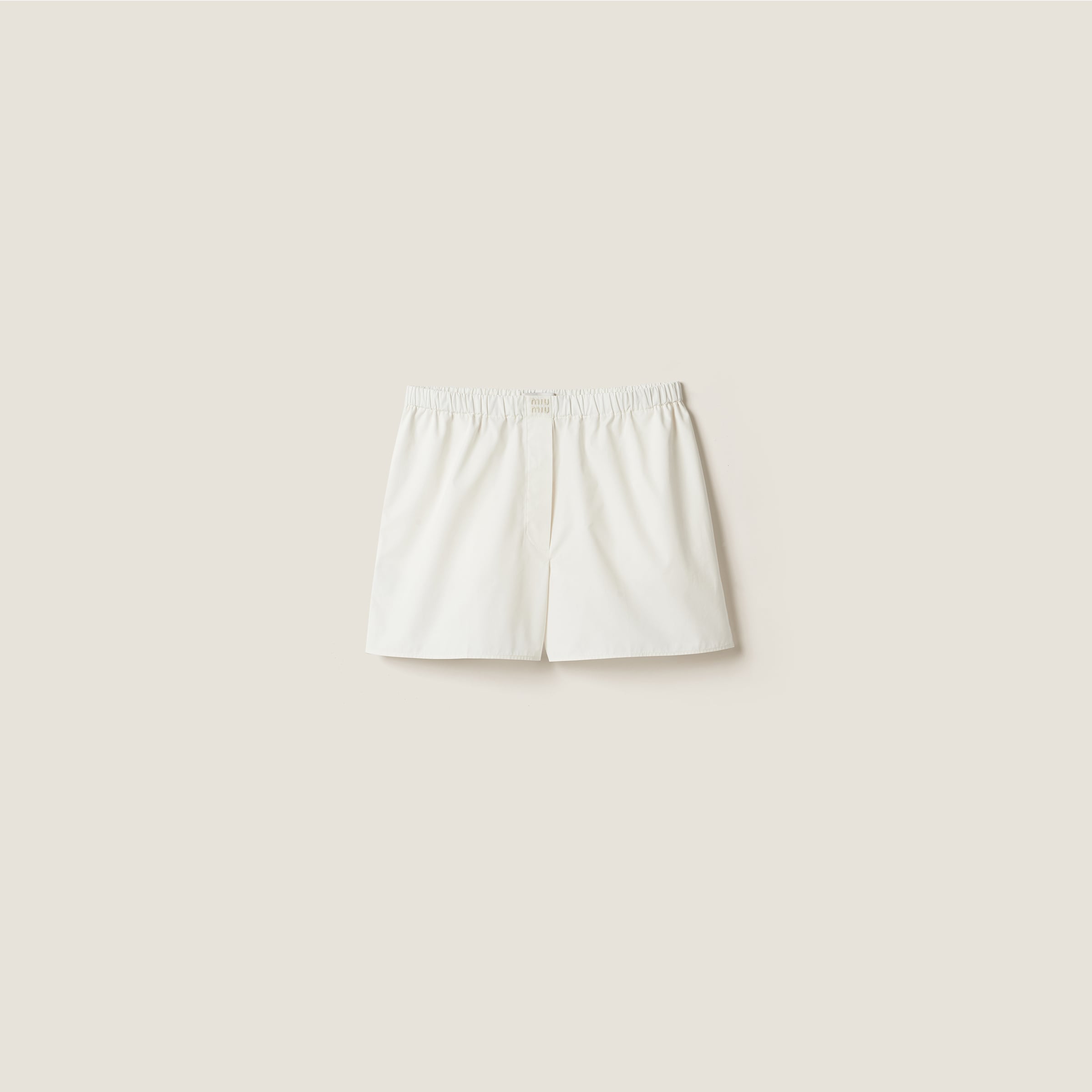 Ivory Poplin Boxers | Miu Miu